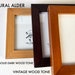 Panoramic Picture Frame in 1x1 Flat Style and Solid Natural Wood Tone ...