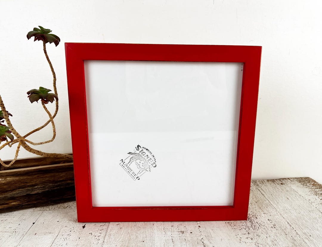 SHIPS TODAY - 10x10" Square Picture Frame - 1x1 Flat Style With Vintage ...