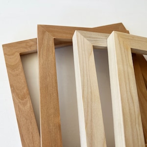 Natural ALDER or POPLAR Picture Frame in 1x1 Flat Style Choose Size ...