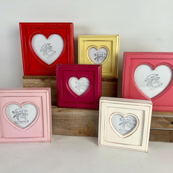 Heart Shaped Picture Frame - Etsy