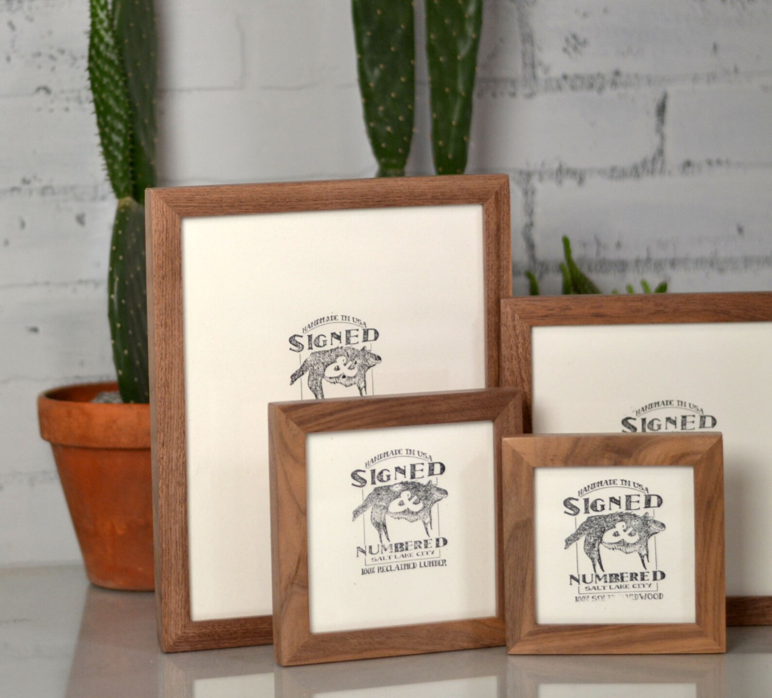 Natural WALNUT Picture Frame in Peewee Style Choose Your | Etsy