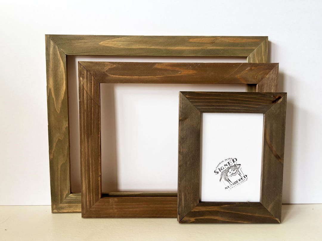 Reclaimed Cedar Wood Picture Frame With Wash Tone Finish - Choose Your ...