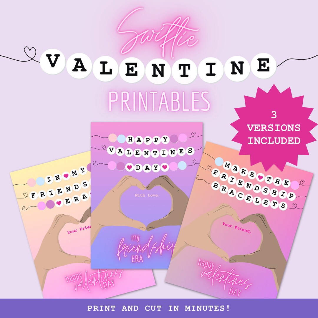 Taylor Swift Valentine Printable; Swiftie Valentine, Valentine ...
