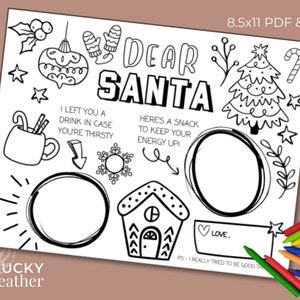 Dear Santa Cookies and Milk Printable Placemat - Festive Holiday ...
