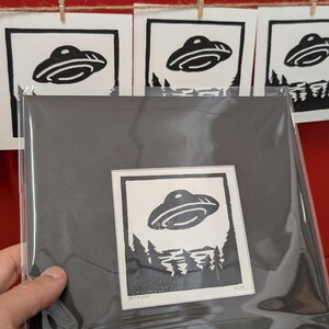 UFO Limited Edition Linocut Print. Includes Black Matte. Only 29 ...