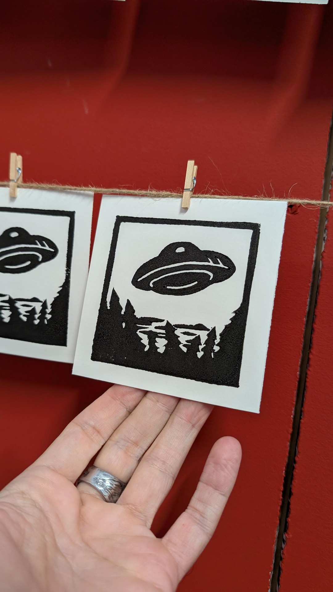 UFO Limited Edition Linocut Print. Includes Black Matte. Only 29 ...
