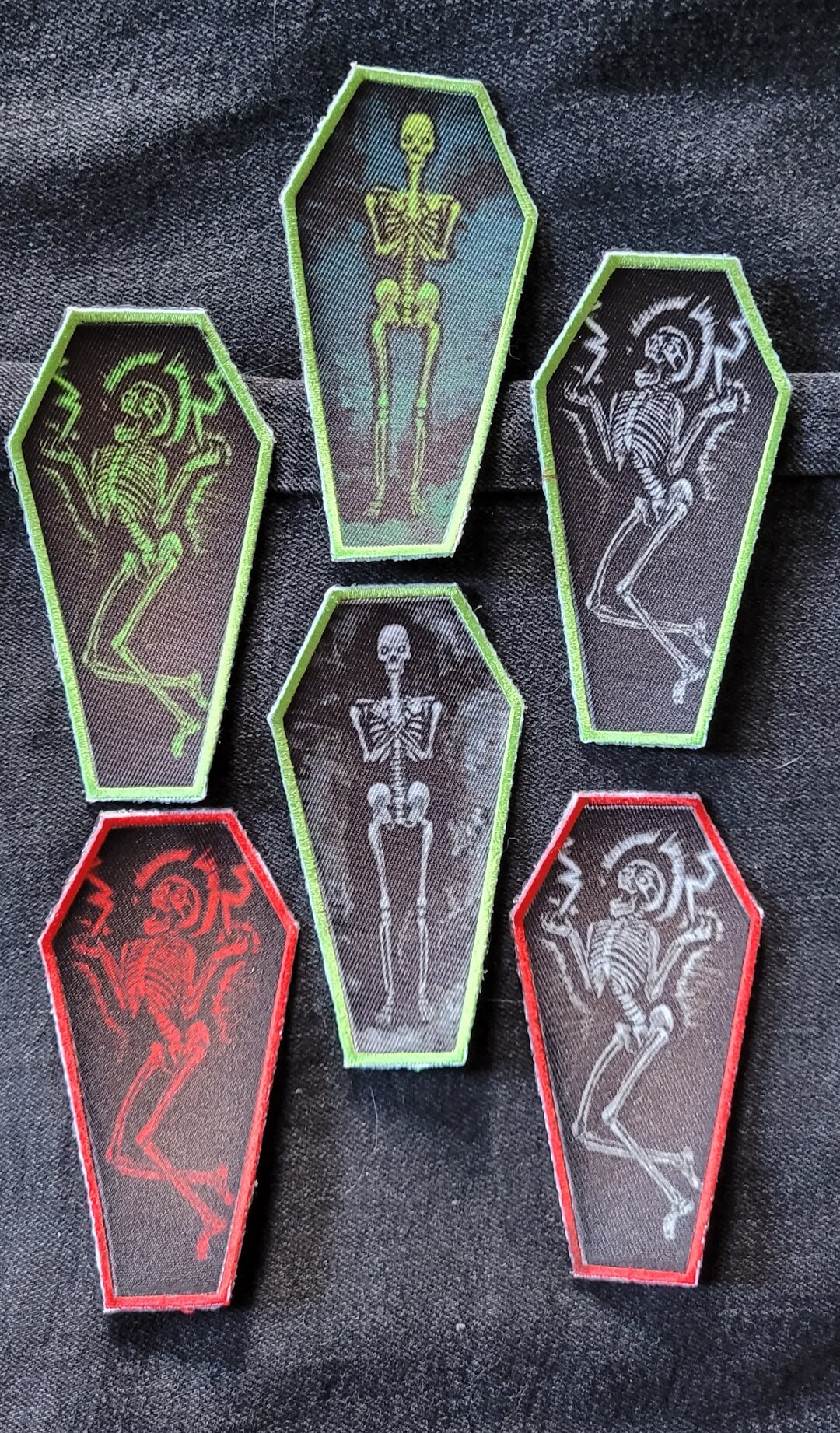 Coffins, Skeletons, Electric Skeletons, Heavy Metal Patches - Iron-on - Etsy