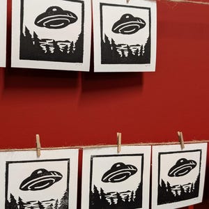 UFO Limited Edition Linocut Print. Includes Black Matte. Only 29 ...