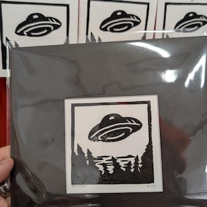 UFO Limited Edition Linocut Print. Includes Black Matte. Only 29 ...