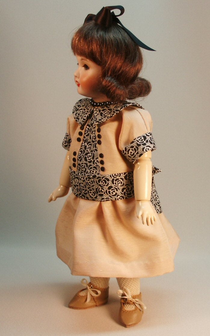 ROBE De TOILE UNIE Et Fleuri Bleuette Pattern for Doll Clothing ~ 1925 ...