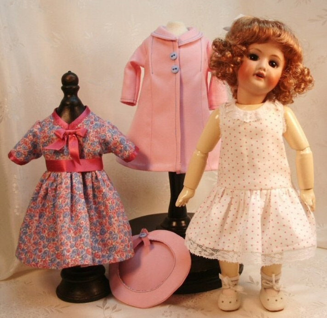 MILLE FLEURS Bleuette Patterns for Doll Clothing - 1940s Dress ...
