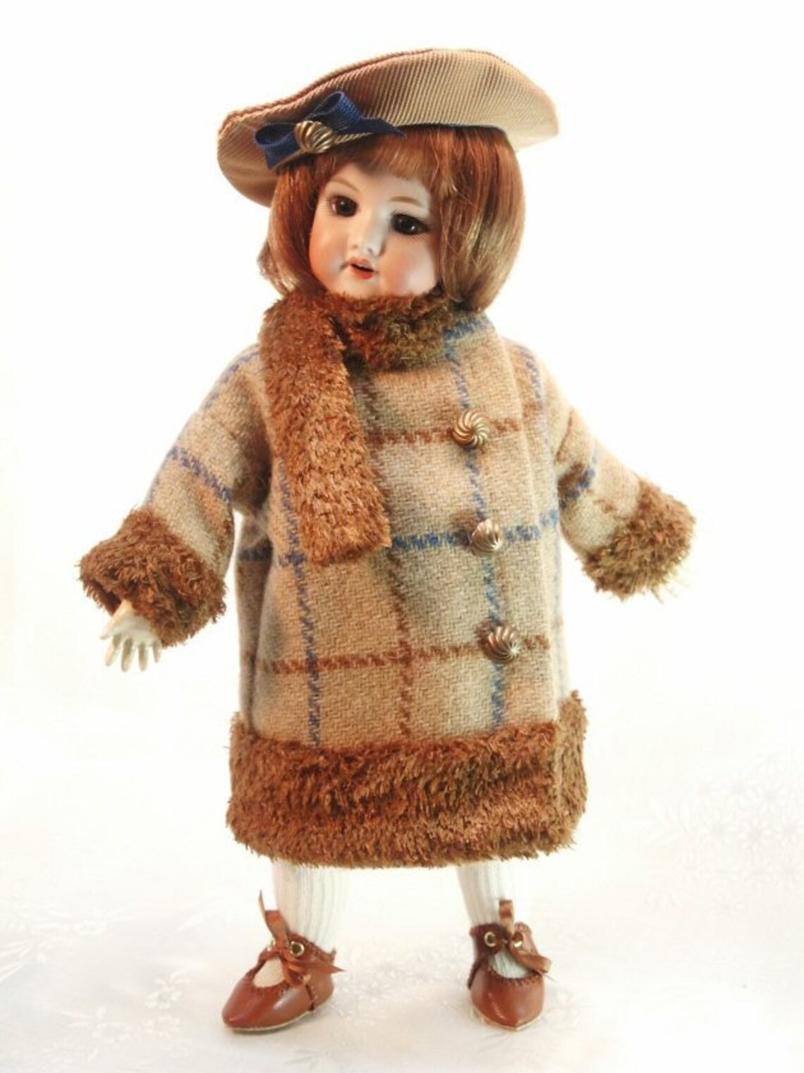 COSY WINTERTIME Bleuette Pattern for Doll Clothing - 1920s Dress, Fur ...