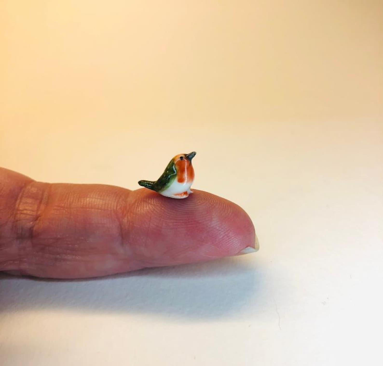 Miniature Christmas Robin Ceramic Bird Gift - Etsy