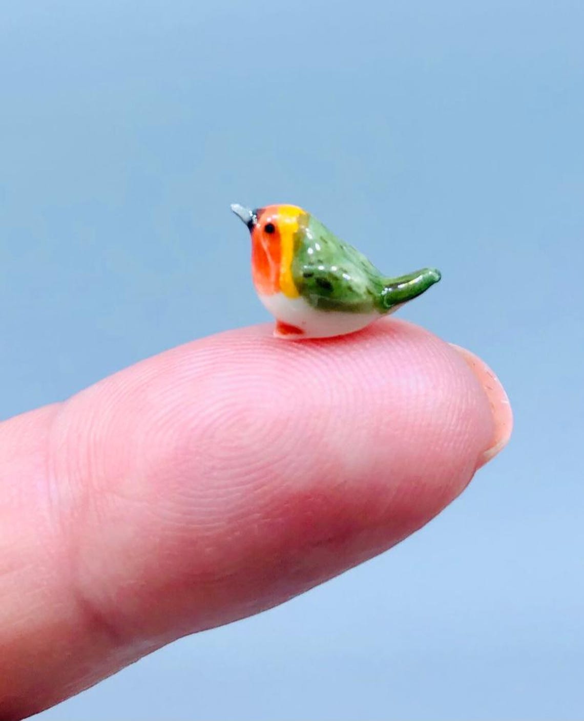 Miniature Christmas Robin Ceramic Bird Gift - Etsy