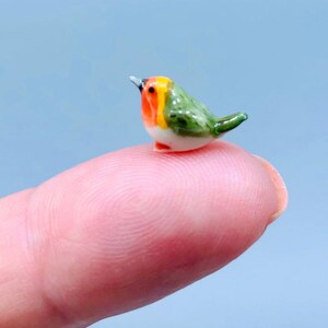 Miniature Christmas Robin Ceramic Bird Gift - Etsy