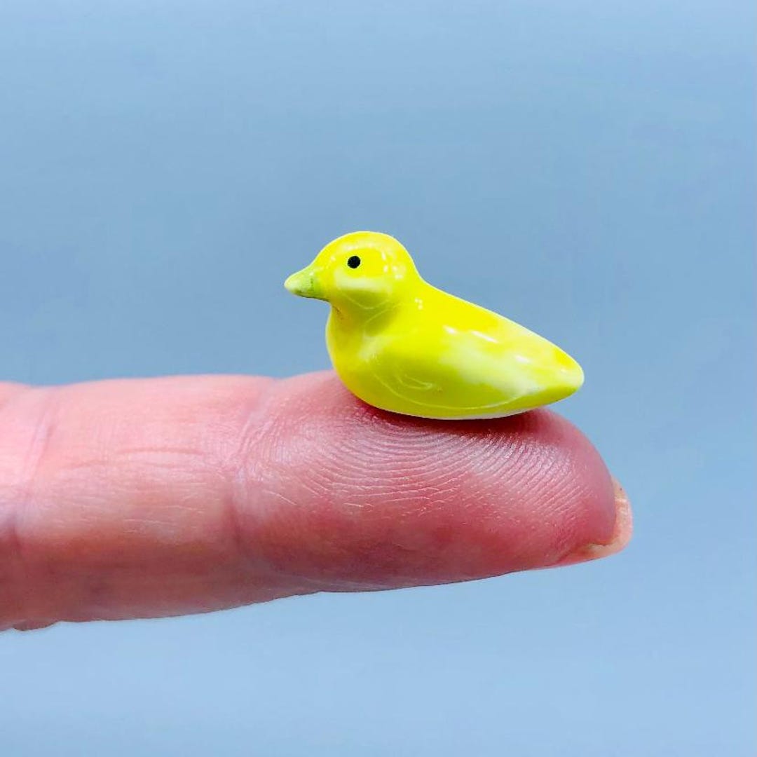 Miniature Duck Ceramic Yellow Duck Bird Collectable Gift Ornament - Etsy