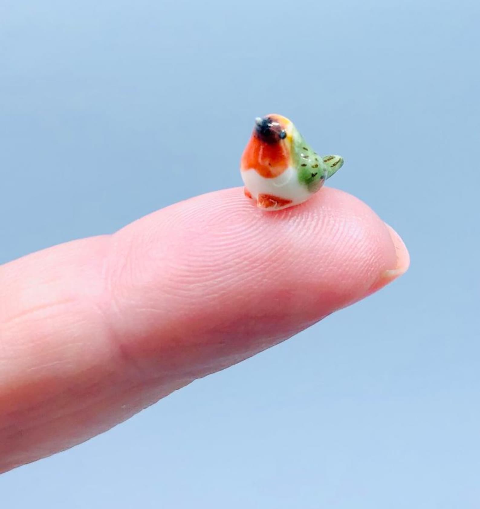 Miniature Christmas Robin Ceramic Bird Gift - Etsy