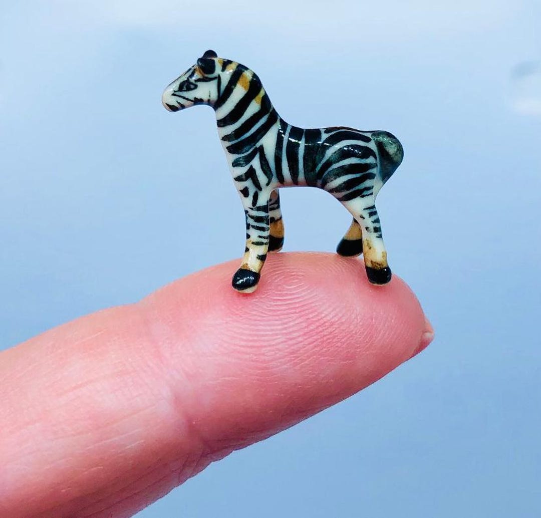 Miniature Ceramic Zebra Hand Painted Gift - Etsy