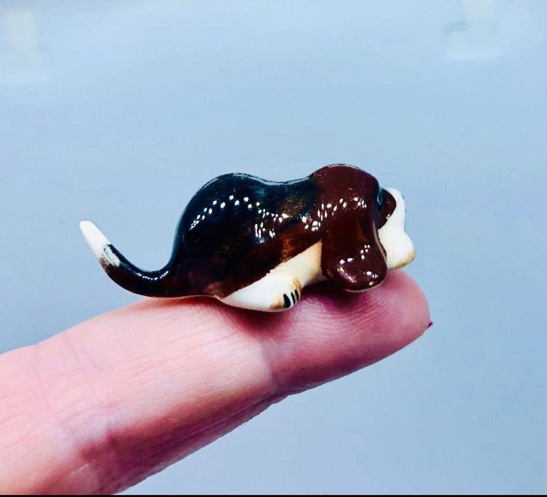 Miniature Ceramic Dog Beagle Puppy Collectable Dollhouse Gift - Etsy