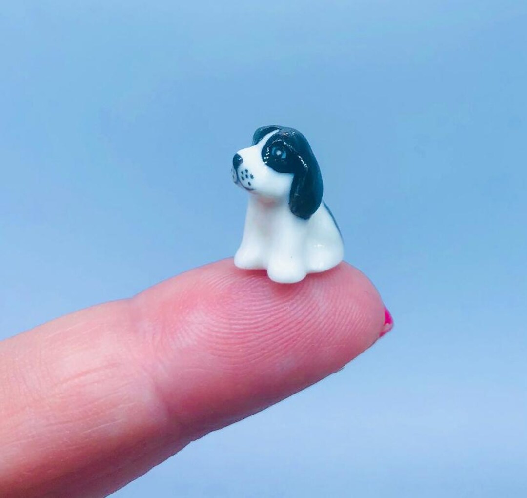 Miniature Ceramic Dog Cocker Springer Spaniel Puppy Dollhouse ...