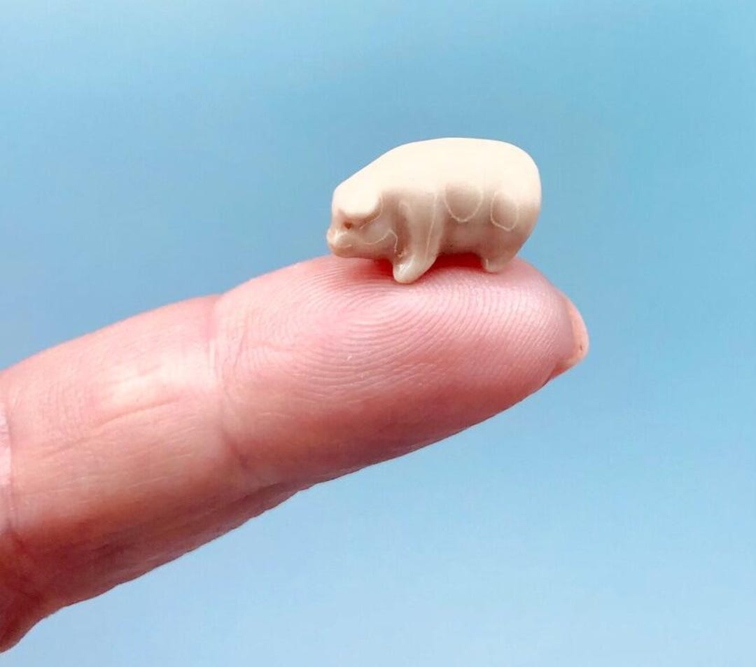 Miniature Ceramic Pig Collectable Ornament Piggy Gift - Etsy