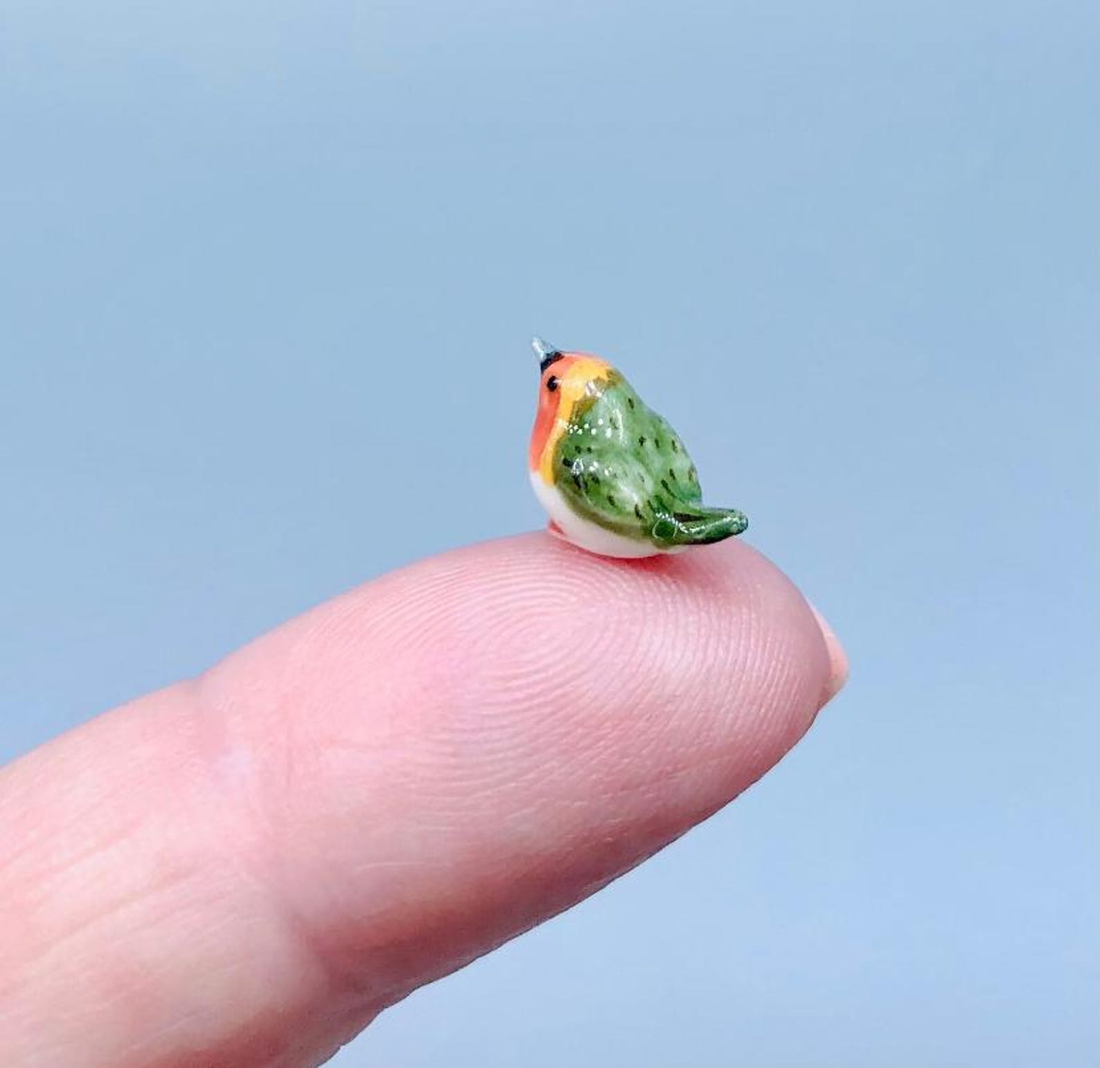 Miniature Christmas Robin Ceramic Bird Gift - Etsy