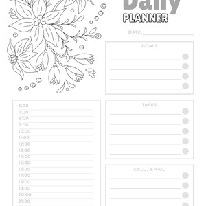 Printable Planner Book Template Plain Colour including E.g. Meal ...