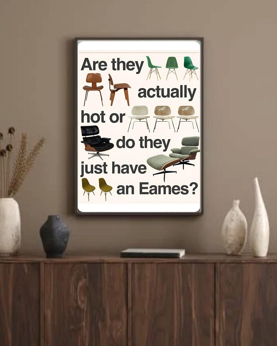 Digital Printable Download Eames Chair Meme Funny Quote Wall Art Decor ...
