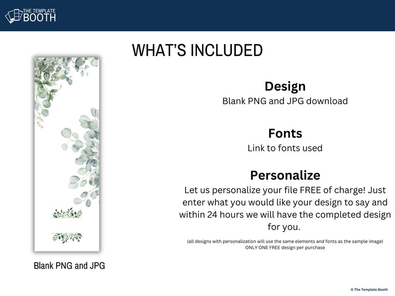 Floral Wedding Photo Booth Template | 2x6 PNG JPG - Etsy