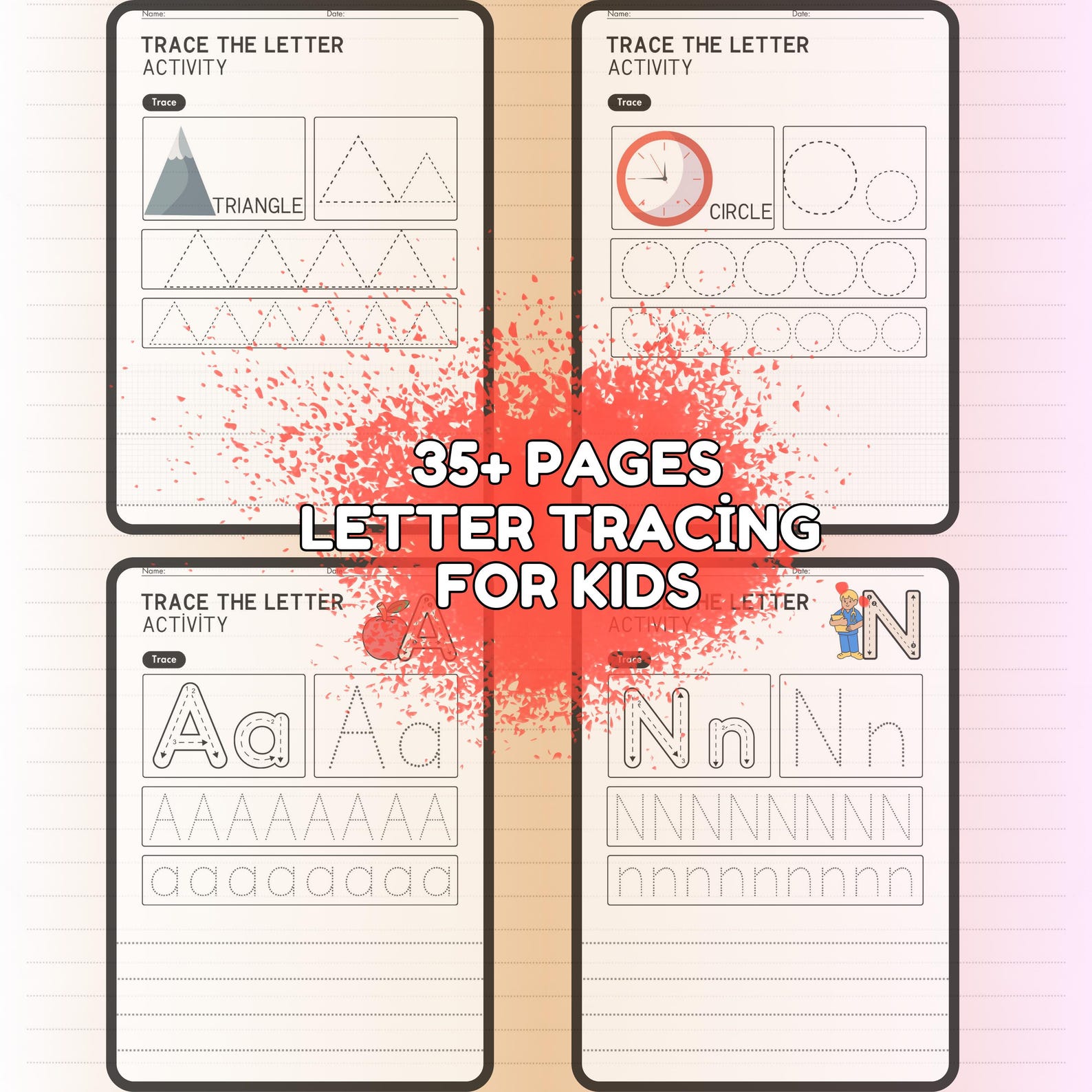Alphabet Numbers Tracing,letter Tracing Worksheet,homeschool ...