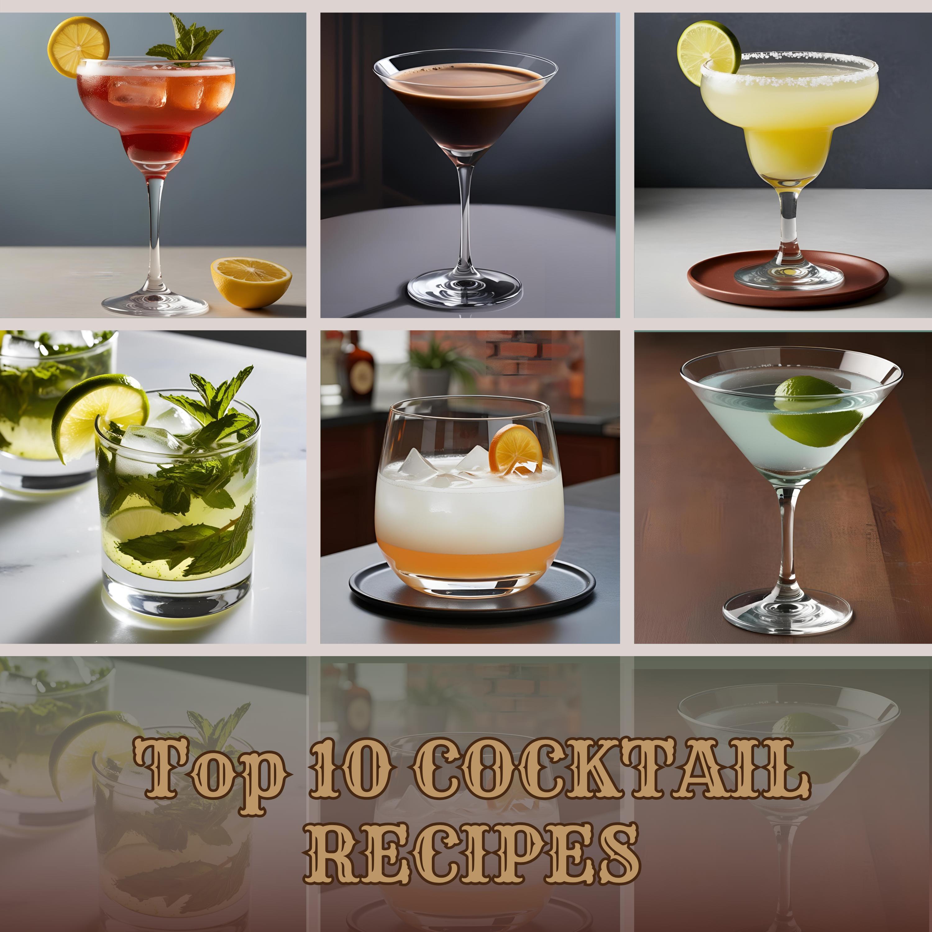Top 10 Cocktail Recipes: Printable Iconic Drinks (clickable PDF) - Etsy
