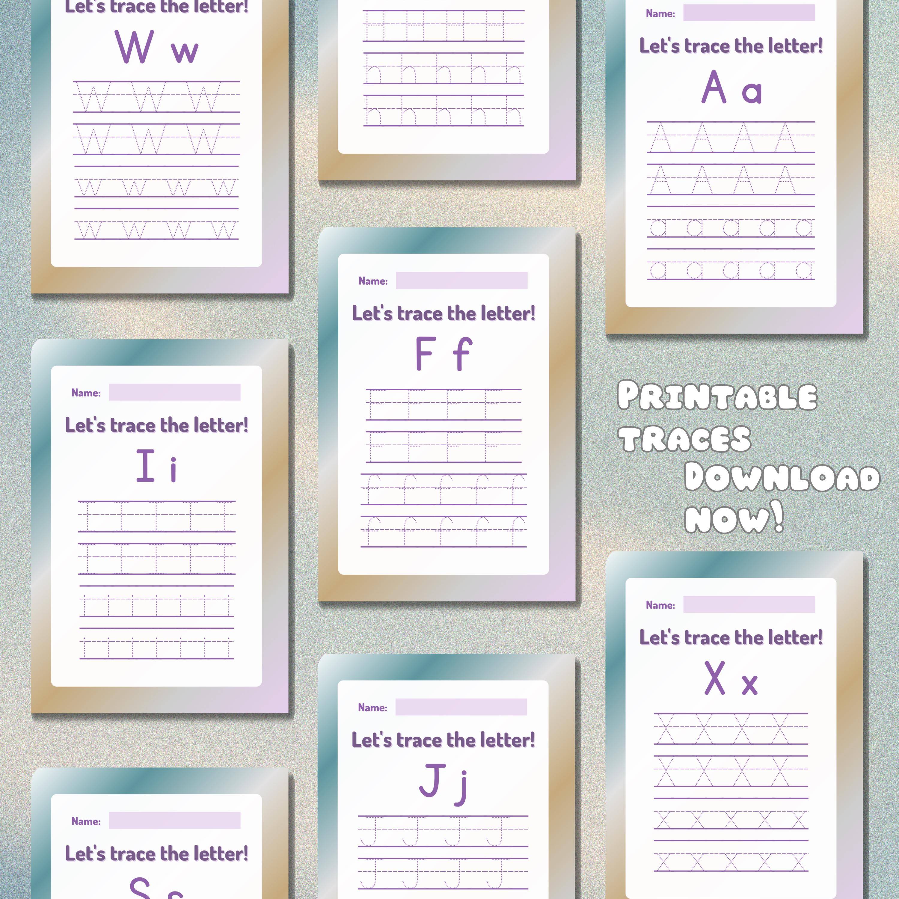 65 Preschool Line Tracing Worksheets Bundle, Line Trace Page Printable ...
