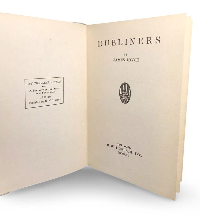 James Joyce / DUBLINERS 1916 B.W Huebsch First Edition Only 500 Printed ...
