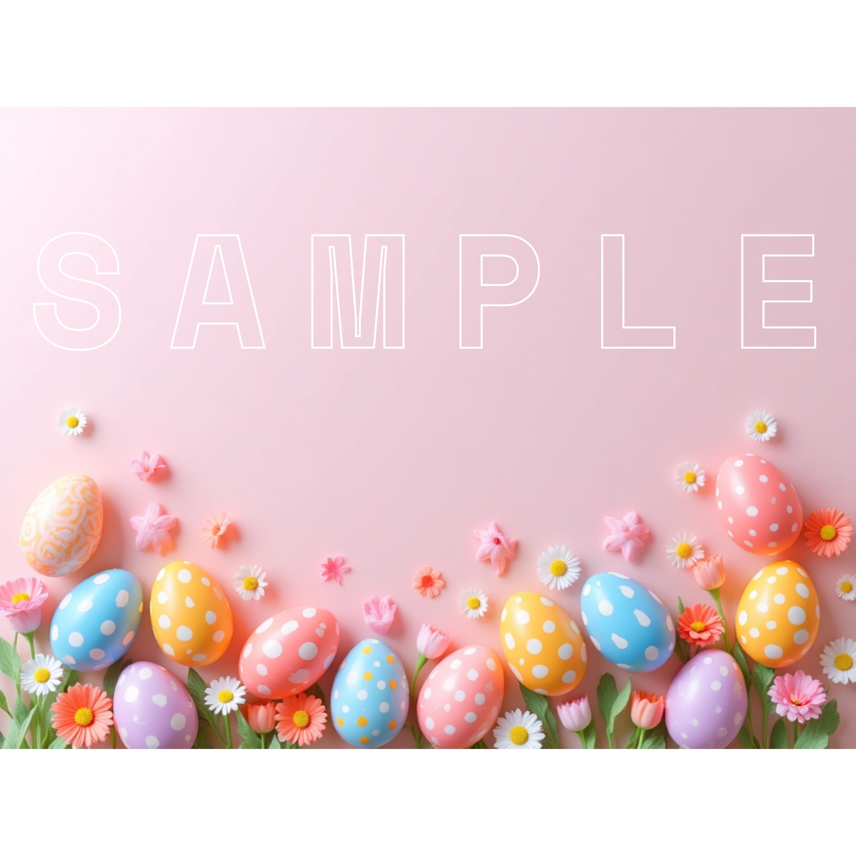 Pastel Pink Easter Background PNG | Digital Download | Spring Eggs ...