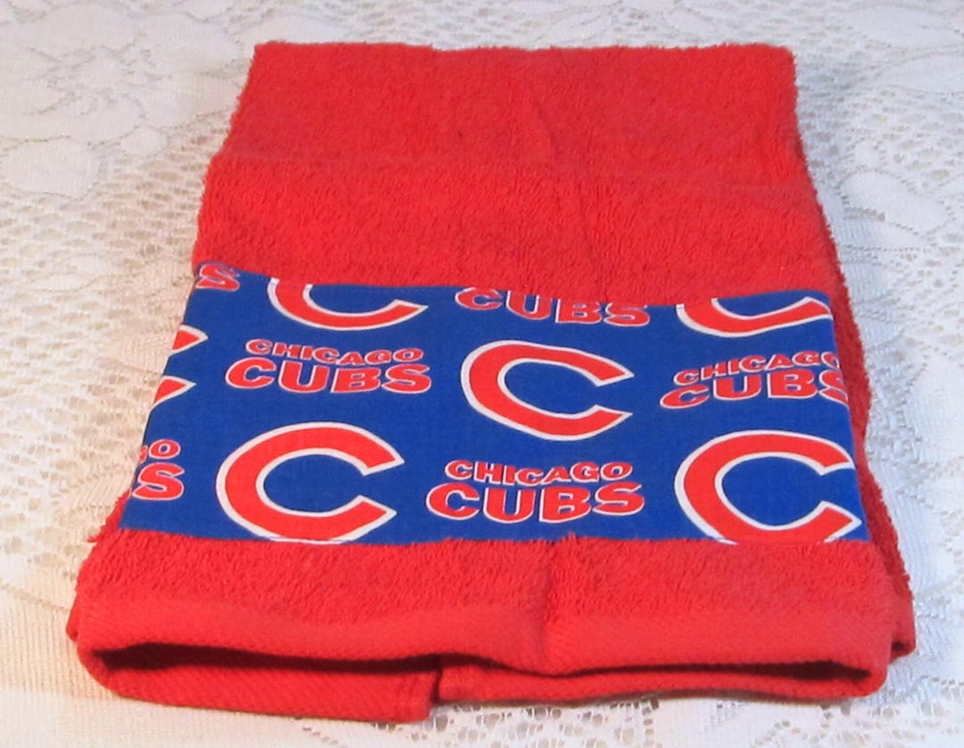 Handmade MLB Chicago Cubs Team Fabric, Red Hand Towel - Etsy