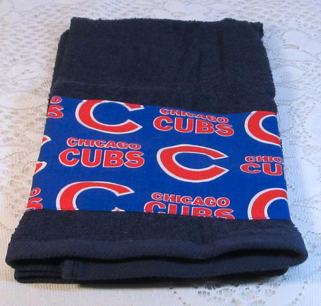 Handmade MLB Chicago Cubs Navy Blue Hand Towel - Etsy