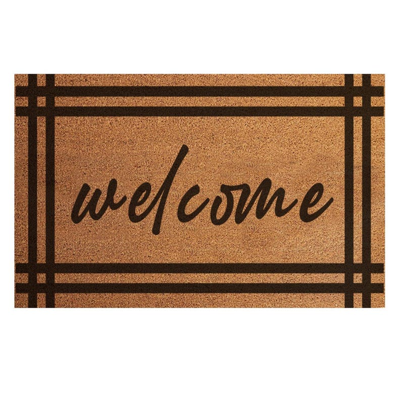 Welcome Coir Coco Door Mat-natural Coconut Fiber Mat, Modern Welcome ...