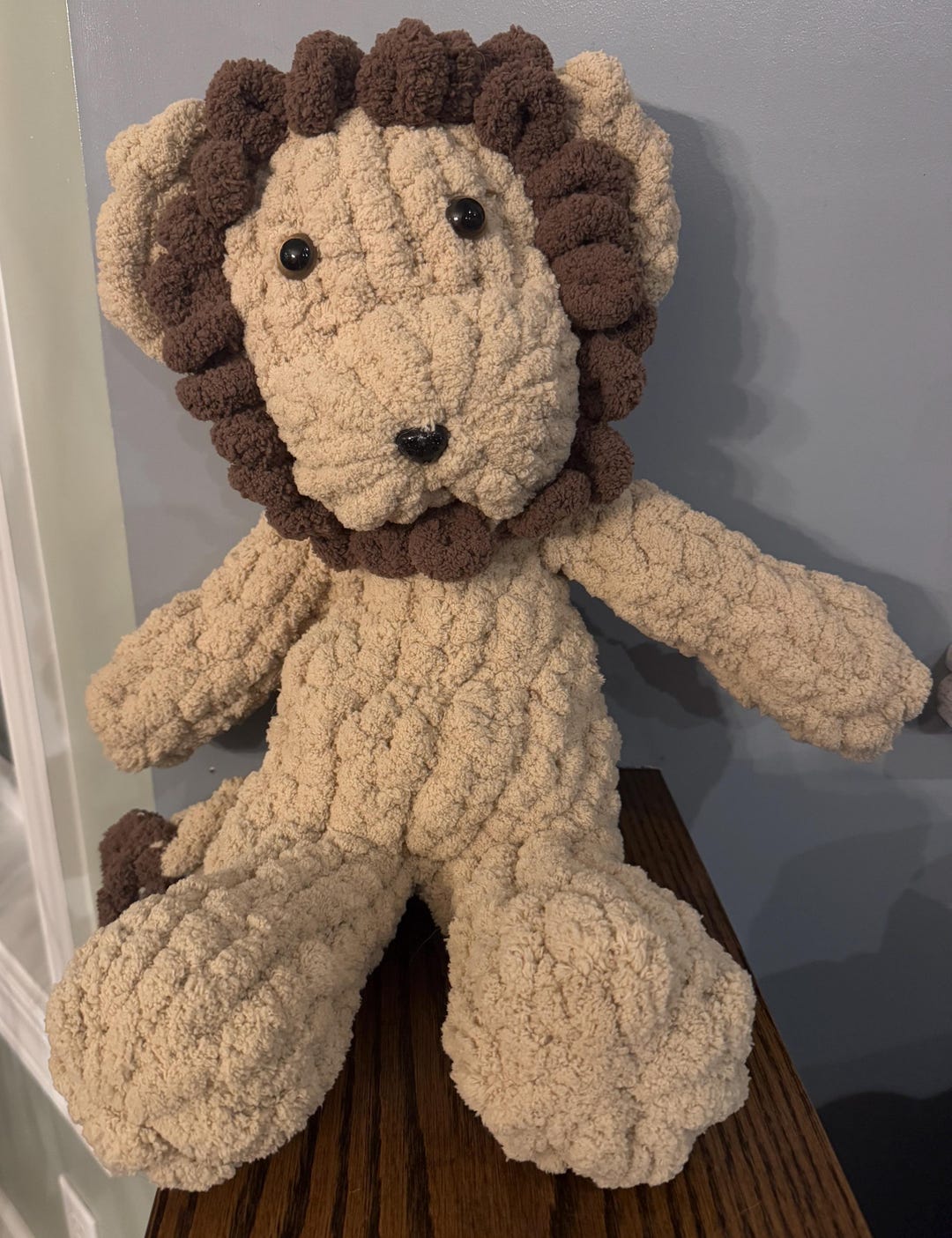 Stuffed Chunky Knit Plushie Lion - Etsy