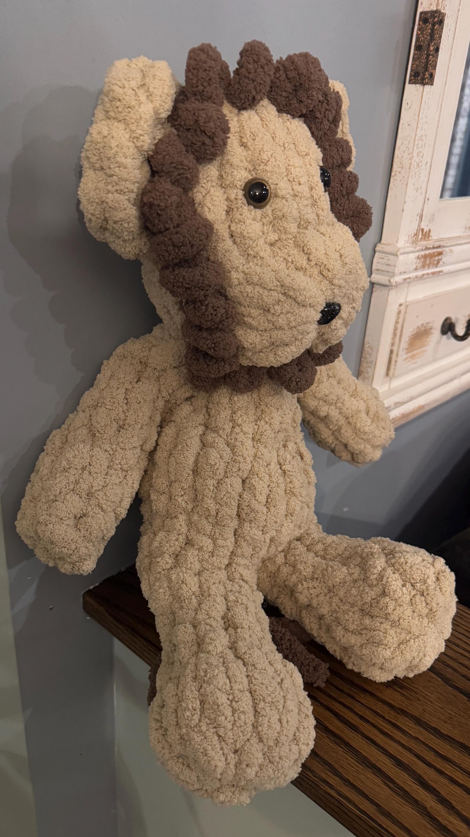Stuffed Chunky Knit Plushie Lion - Etsy