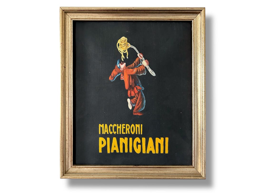 Manifesto MACCHERONI PIANIGIANI Acrilico Su Canvas - Etsy