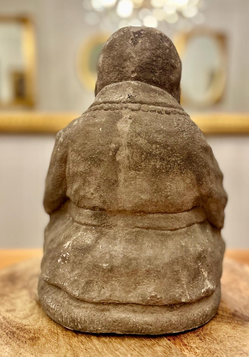 Shaolin Monk Statue | Zen Garden Sculpture | Meditation Stone Statue ...