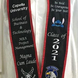 Graduation Stole/college Graduation Stole/personalized Stole/ High ...