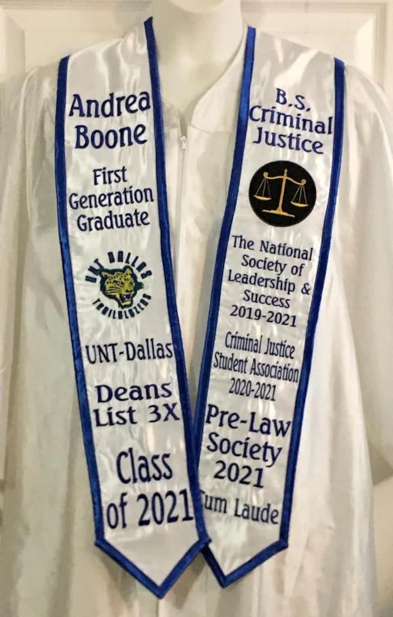 Graduation Stole/college Graduation Stole/personalized Stole/ High ...