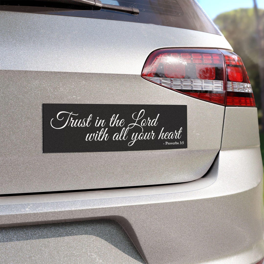 Faithful Car Magnet, Bible Verse Proverbs 3:5, Religious Refrigerator ...