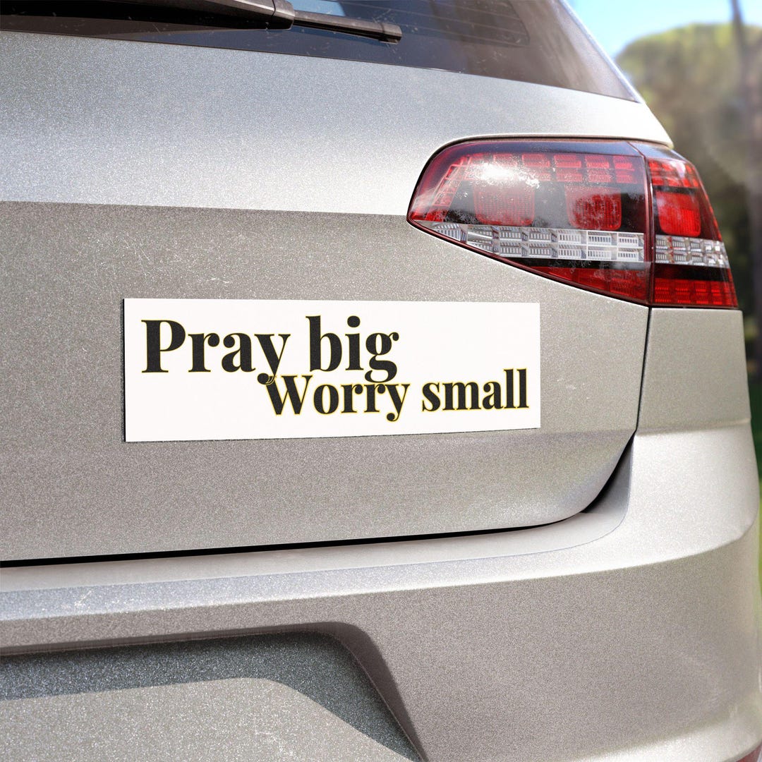 Christian Car Magnets, Pray Big Worry Small, Religious Car Magnet ...