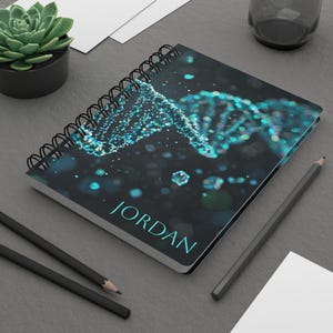 Custom DNA Spiral Notebook | Personalized Science Journal for STEM ...
