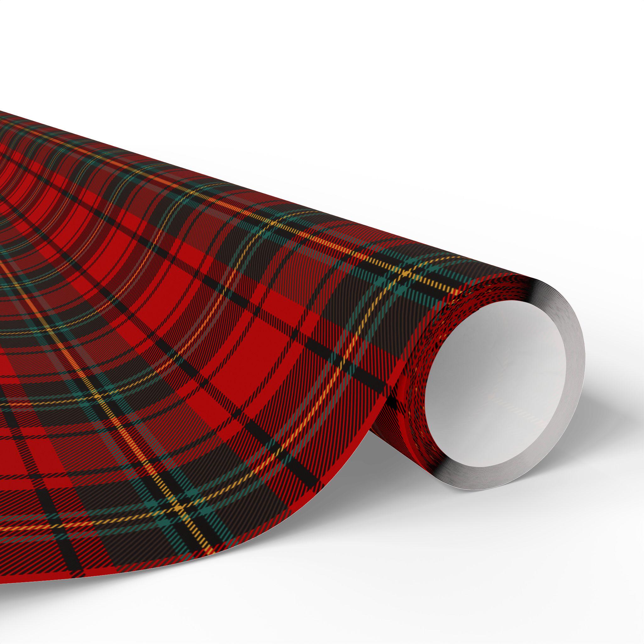 Red Plaid Wrapping Paper | Classic Christmas Gift Wrap | Cozy Lodge ...