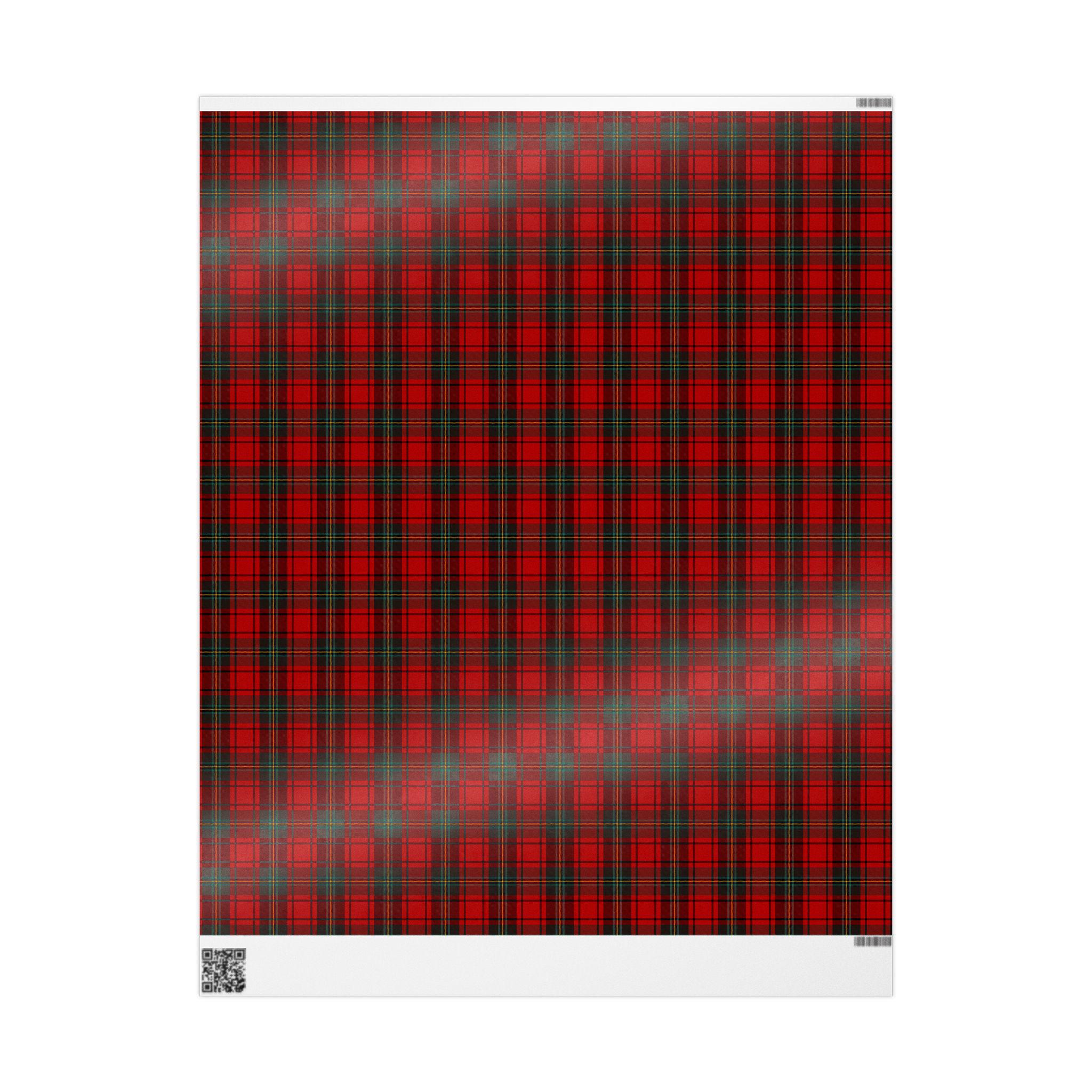 Red Plaid Wrapping Paper | Classic Christmas Gift Wrap | Cozy Lodge ...