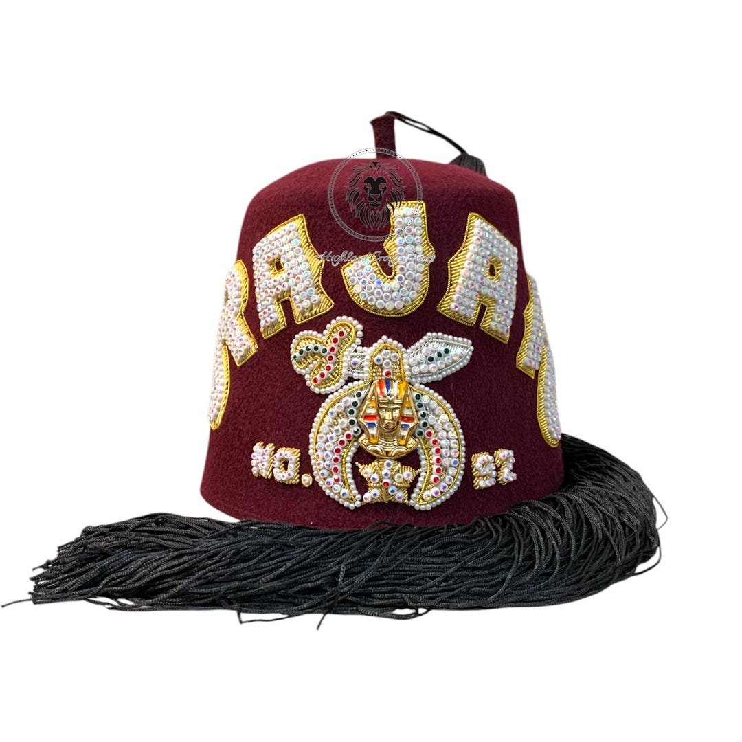 Shriner's Custom Fez Masonic Shriner Fez Hat Personalized Lodge ...