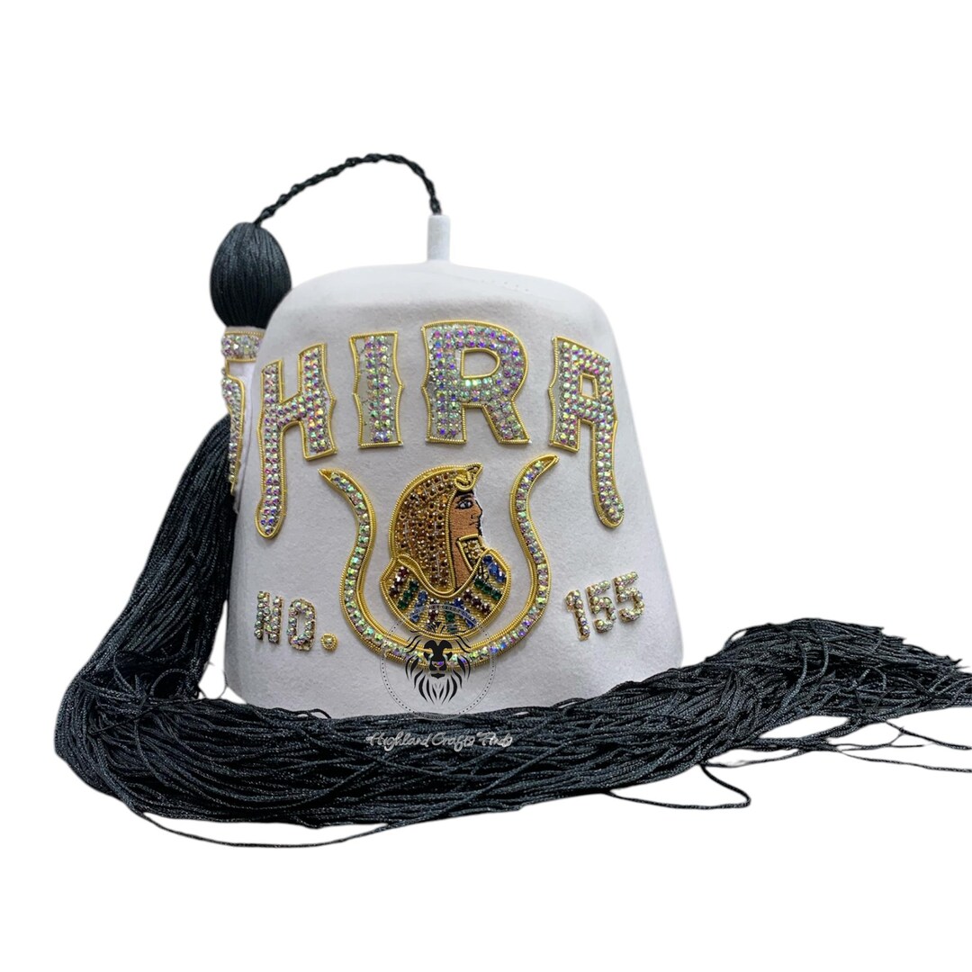 Daughter of ISIS Pure White Custom Fez Hat Masonic DOI Fez Hat - Etsy